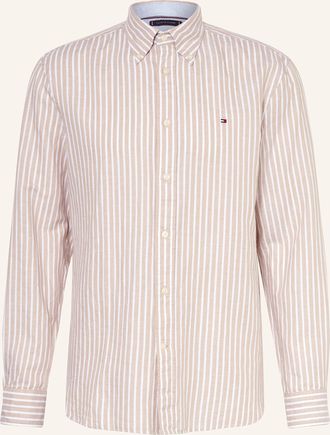Tommy Hilfiger Hemd Comfort Fit Mit Leinen beige