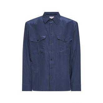 Saint Laurent Herren, Shirts, Blau, LGr&ouml;&szlig;e