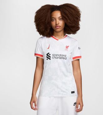 Nike Nike Liverpool Fc Shirt LFC W Nk Df Stad JSY Ss 3R, White/Black/Black/Global Red, FQ2227-100, S