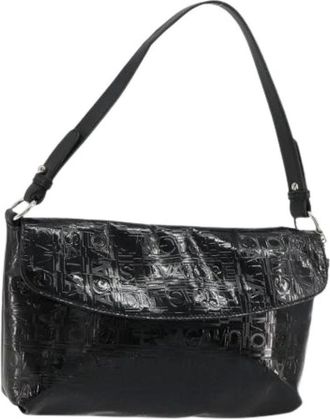 Ferragamo Sac bandouli&egrave;re en cuir verni Pre-owned - Femme - Pre-owned - Noir - Taille: ONE Size