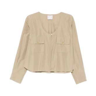 Forte_Forte Langarmshirt - - Blouses & Shirts - Damen - Beige - XS