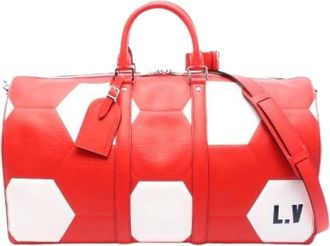 Louis Vuitton unisex, Pre-owned, Rouge, Taille: ONE Size Sac Boston Keepall Bandouliere 50 en cuir Epi Pre-owned