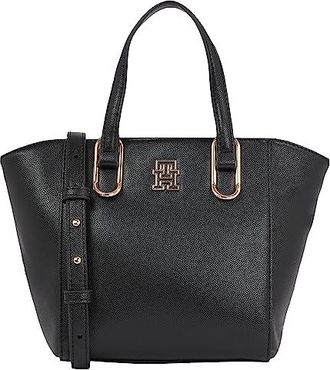 Tommy Hilfiger Femme Cabas Sac Timeless Med Moyen, Multicolore (Black), Taille Unique