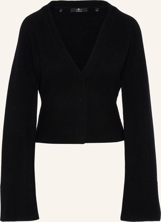 7 For All Mankind Knitted Large Rib Cardigan schwarz