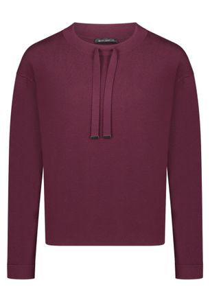 Betty Barclay Damen Feinstrickpullover mit Seitenschlitzen 48, Dark Aubergine