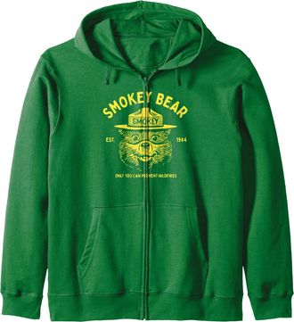 Giant Step Design Co. Vintage Smokey Bear Logo Only You Can Prevent Wildfires Kapuzenjacke