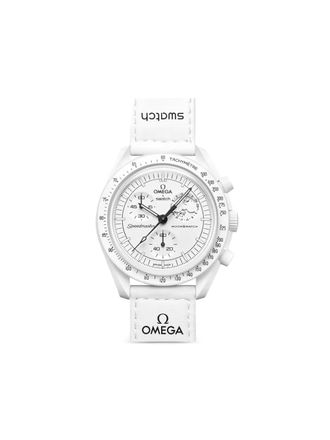 Omega x Swatch montre Moonswatch Mission to Moonphase 42 mm - Blanc