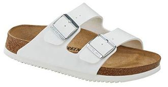 Birkenstock Arizona Semelle Professionnelle Unisexe Adulte Super Grip Birko Flor Blanc EU (41), Blanc., 41 EU