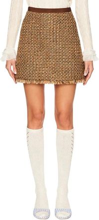 Valentino Garavani Femme, Jupes, Brun, Taille: 34 FR Fantasy Tweed Skirt