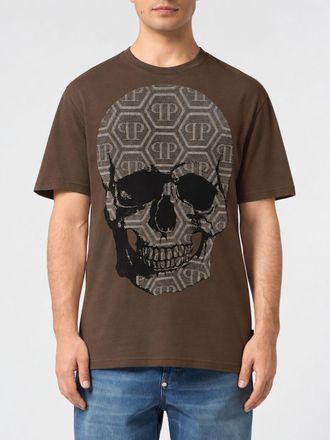 Philipp Plein Baumwoll-T-Shirt mit Skull-Print und gesticktem Logo