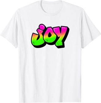 BDAZ Joy Graffiti Personalisierter Name Gr&uuml;n Rosa Frauen M&auml;dchen T-Shirt