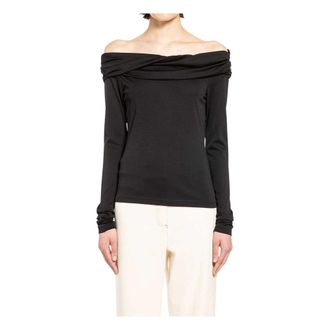 Max Mara Top Bardot - Femme - Tops - Noir - Taille: 42 FR