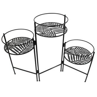 The Home Deco Factory Hd4146 - Porte Plantes X3 en Eventail Metal Objet Deco decoratif Decoration