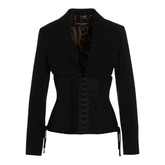 Dolce & Gabbana Damen, Jacken, Schwarzk, SGr&ouml;&szlig;e