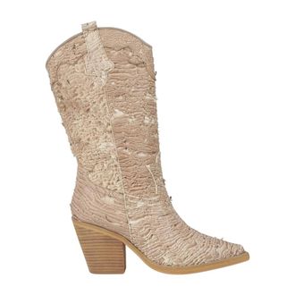 Alma En Pena Stiefelette mit Stickerei - - Shoes - Damen - Beige - 39 EU