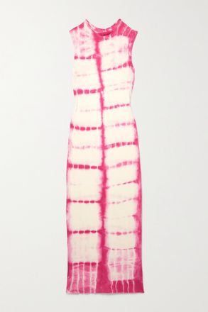 The Elder Statesman Maxikleid Aus Jersey Aus Einer Baumwoll-kaschmirmischung Mit Batikmuster - Pink