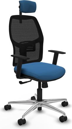 Piqueras y Crespo Alfera PC-Stuhl mit 1D-Armlehnen, h&ouml;henverstellbarer Lendenwirbelst&uuml;tze und Kopfteil, h&ouml;henverstellbar und neigbar. Ausgestattet mit 4 Positionen. Sch