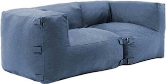 Oviala Salon de jardin modulable avec 2 fauteuils dangle bleu pacific - Mixi