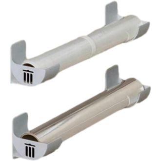 Generico Cacker K&uuml;chenverpackungs-Organizer, sto&szlig;freie Wandhalterung f&uuml;r Aluminiumfolie und Taschen, 4 Packungen f&uuml;r Schrankw&auml;nde, Organizer D