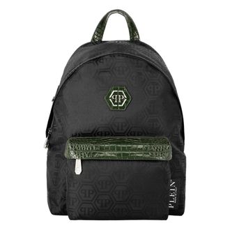Plein Sport Nylon Backpack Monogram - - Sport - Herren - Schwarzk - ONE SIZE