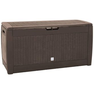 vidaXL Gartentruhe Braun 119x48x60 cm Polypropylen Vidaxl