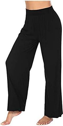 Generic Pantalon de pyjama &agrave; jambe large pour femme, pantalon de nuit doux, pantalon en coton taille haute, pantalon d&eacute;contract&eacute; l&eacute;ger, pantalon de nuit &agrave; tai