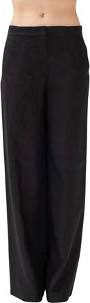 Max Mara Femme, Pantalons, Noir, Taille: 44 FR Wide Pantalons