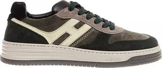 Hogan Low-Top Sneaker - Green Suede Basketball Sneakers - Gr. 9_5 - in Gr&uuml;n - f&uuml;r Damen