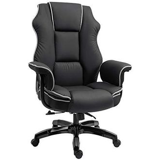 Vinsetto Fauteuil de Bureau Gamer Chaise de Bureau Chaise pour Ordinateur Ergonomique avec Hauteur r&eacute;glable Dossier Bascule et Inclinable Pivotante &agrave; 360&deg; - 76