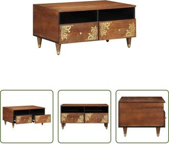vidaXL vidaXL Mango - Couchtisch Honigbraun 80 x 54 x 40 cm Massivholz Mango