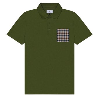 Aquascutum Active Poloshirt f&uuml;r Herren, kurz&auml;rmlig (Armee-Gr&uuml;n)