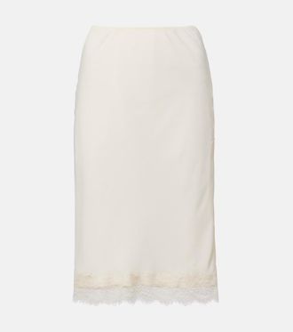 R&oacute;he R&oacute;he Midirock aus Satin mit Spitze