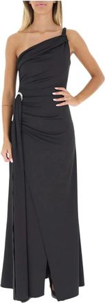 Rinascimento Femme, Robes, Noir, Taille: 38 FR Robe Longue Monopaule