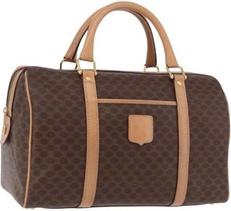 Celine Pre-owned Macadam Canvas Boston Bag - Femme - Pre-owned - Brun - Taille: ONE Size