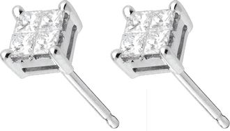 Edenly Ohrstecker Damier in Weissgold - 0.34 Karat