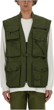 Needles Homme, Vestes, Vert, Taille: L Field Vest - C/N Oxford Cloth