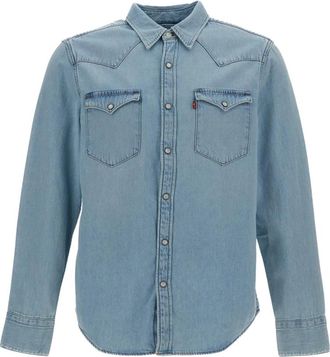 Levi's Homme, Chemises, Bleu, Taille: XL Chemise en jean Western