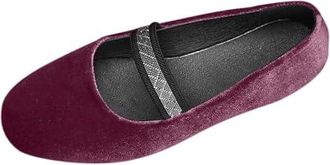Generic Chaussures Mary Jane larges et d&eacute;contract&eacute;es pour femme - &Eacute;l&eacute;gantes - Couleur unie - Respirantes - L&eacute;g&egrave;res et confortables - Avec sangle &eacute;lastique - P