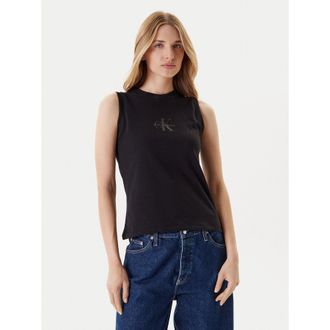 Calvin Klein Jeans Top LV047C852G Schwarz Regular Fit