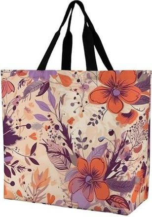 Generic Fleurs Sombres Sac Fourre-Tout Imperm&eacute;able Tote Bag D&eacute;contract&eacute; Sac A Main Femme Pour Shopping Gym Voyage