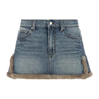 Alexander Wang Denim Miniskirt - - Skirts - Damen - Blau - W26