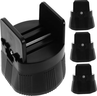 Holibanna 4 Stück Verstellbare Möbel Erhöhungen Teilig Stabile Kunststoff Füße rutschfeste Möbelfüße Pads Hohe Möbelbeinerhöhung für Stühle Betten Sofas Tische 