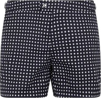Tom Ford Mid Dot Print Micro Compact Popeline Wr Swim Shorts