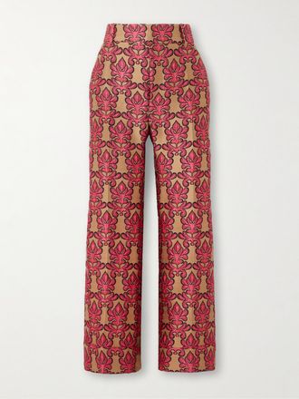 La DoubleJ Pantalon Large En Jacquard Hendrix - Rose