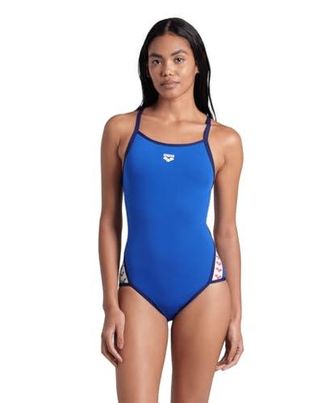 Arena Maillot de bain de sport Icons Super Fly Back - Course dentra&icirc;nement - Maillot de bain de comp&eacute;tition - Femme - Bleu Roi/Bleu Marine - Taille 38