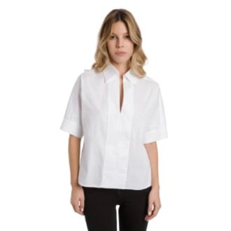 Dondup Femme, Blouses et Chemises, Blanc, Taille: 40 FR Chemise Boxy &agrave; Manches Courtes
