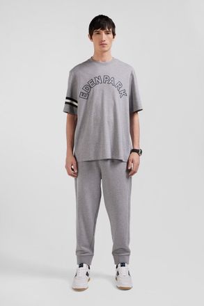 Eden Park T-shirt Manches Courtes En Coton Gris Coupe Oversized S&eacute;rigraphie Eden Park