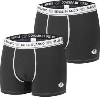 Serge Blanco Lot de 2 Boxers homme avec surpiq&ucirc;res Class