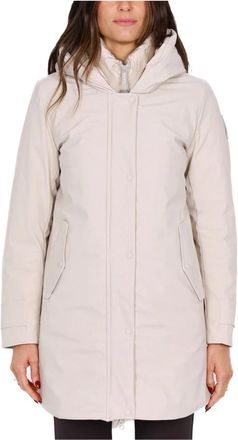 Bomboogie Femme, Manteaux, Beige, Taille: 42 FR Long Technical Parka