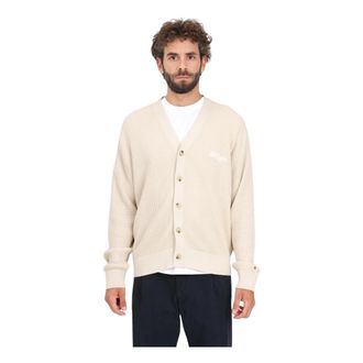 Tommy Hilfiger Beige Strickjacke mit Wabenmuster - - Knitwear - Herren - Beige - L